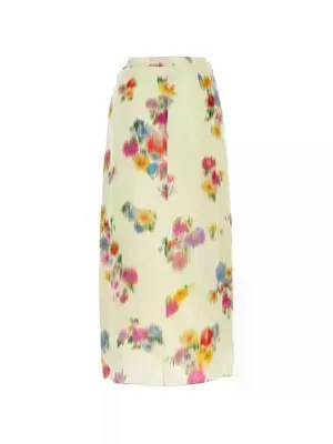 MARANT ETOILE Vanille Floral-print Mid Skirt