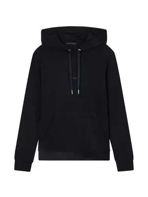 Armani Exchange Logo Embroidered Drawstring Hoodie - Blue