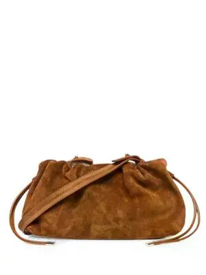 Marella Ruched Suede Shoulder Bag