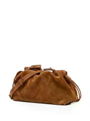 Marella Ruched Suede Shoulder Bag