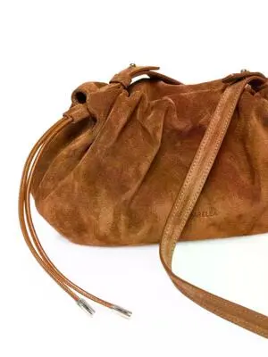 Marella Ruched Suede Shoulder Bag