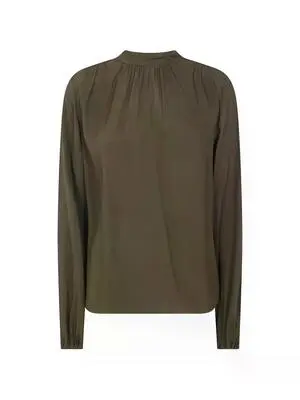 N°21 Bow-detail Pleated Blouse - Green