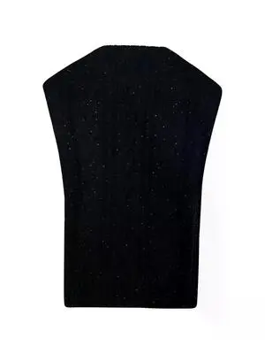 P.a.r.o.s.h Cable-knit Sequin-embellished Vest