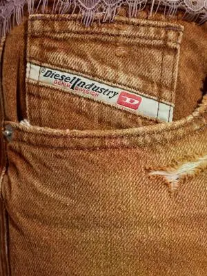 DIESEL® Distressed Wide-leg Jeans