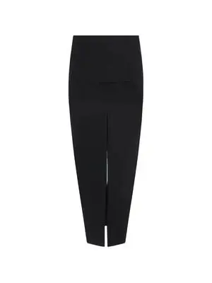 Rick Owens Front-slit Midi Skirt - Black