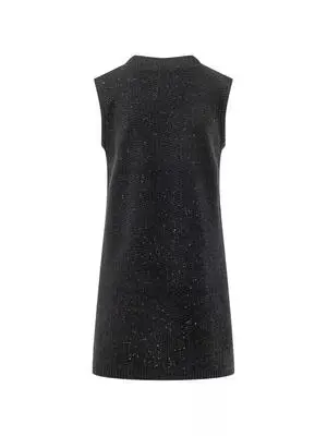 Fabiana Filippi Sequin-embellished Knitted Mini Dress - Black