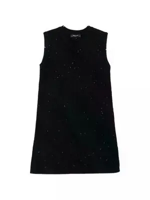 Fabiana Filippi Sequin-embellished Knitted Mini Dress - Black