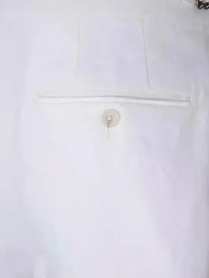 Scabal Linen Tailored Trousers With Side Buckle Adjusters