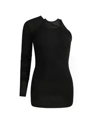 Rick Owens One-shoulder Ribbed Knit Top
