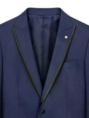 LUIGI BIANCHI MANTOVA Satin-trim Peaked-lapel Suit