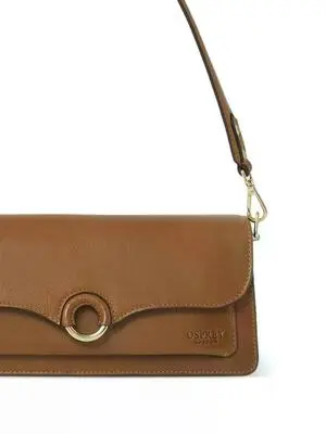 OSPREY LONDON Osprey Ring Detail Shoulder Bag - Brown