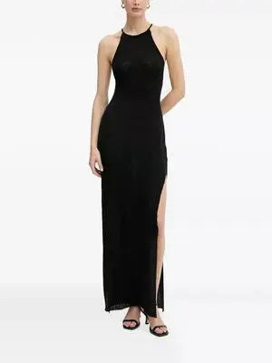 Bardot Larissa Halterneck Side-slits Maxi Dress