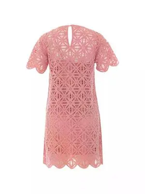 Michael Kors Crochet Mini Dress With Sequins - Pink