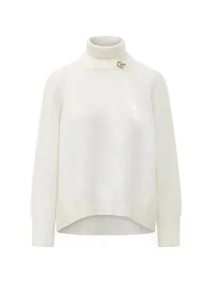 Fabiana Filippi Roll-neck Wool Sweater - White