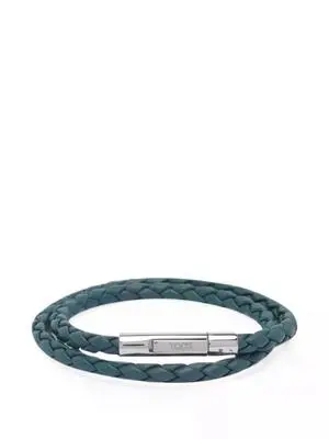 TOD'S Mycolors Woven-leather Bracelet - Silver