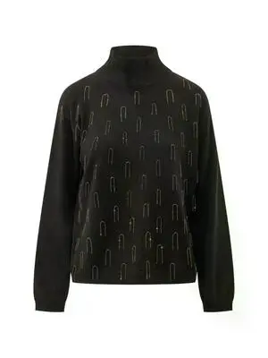 Fabiana Filippi High-neck Embellished Sweater - Brown