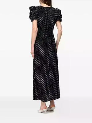 MAR DE MARGARITAS Polka-dot Ruched Maxi Dress