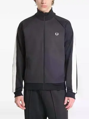 Fred Perry Side-stripe Track Jacket - Black