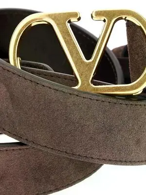 Valentino Garavani Vlogo Signature Suede Belt