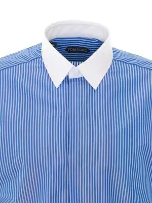 TOM FORD Striped Contrast-collar Shirt
