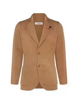 LARDINI Notched-lapel Wool Jacket - Brown