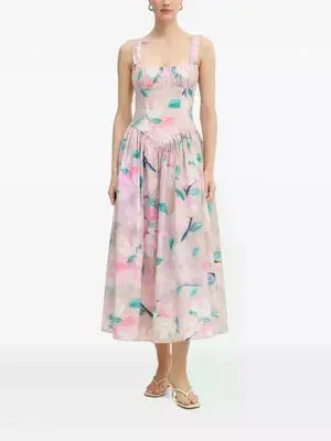 Bardot Cartia Floral-print Midi Dress - Pink