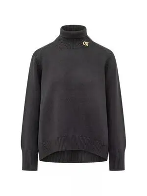 Fabiana Filippi Roll-neck Wool Sweater - Black
