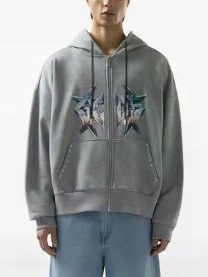 Gcds Studded Zip-up Hoodie