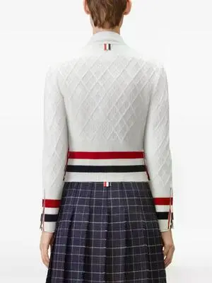 Thom Browne Argyle-pattern Cardigan