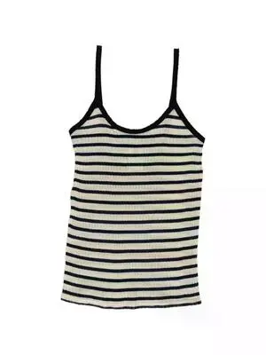 LA FETICHE Striped Ribbed Cami Top