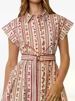 PALM. NOOSA Floral Print Belted Midi Dress