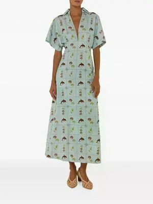 PALM. NOOSA Jasmine Seashell-print Midi Dress