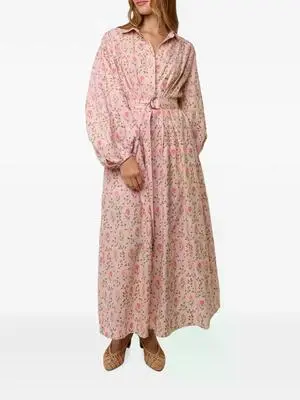 PALM. NOOSA Floral-print Belted Dress - Pink