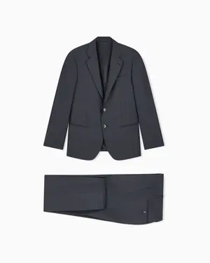 Giorgio Armani Single-breasted Suit Soho In Virgin Wool And Cashmere
