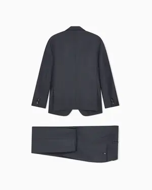 Giorgio Armani Single-breasted Suit Soho In Virgin Wool And Cashmere