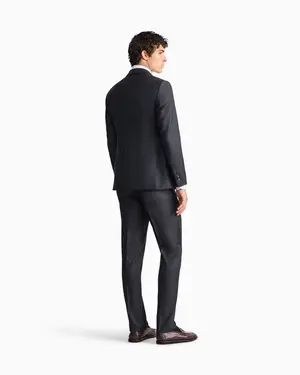Giorgio Armani Single-breasted Suit Soho In Virgin Wool And Cashmere