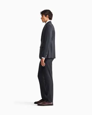 Giorgio Armani Single-breasted Suit Soho In Virgin Wool And Cashmere