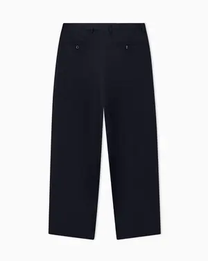 Giorgio Armani Trouser Oversized In Virgin Wool Crepe