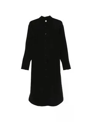 TOTEME Silk Shirt Midi Dress - Black