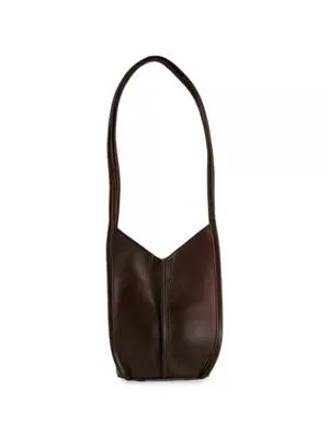 Hereu Calella Distressed Leather Shoulder Bag - Brown