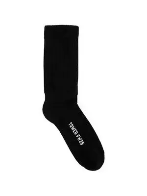 Rick Owens Tower Glitter-effect Socks - Black
