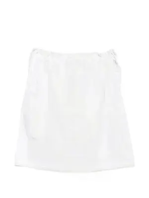 TOTEME Monogram Cotton Mini Skirt - White