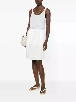 TOTEME Monogram Cotton Mini Skirt