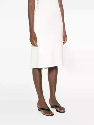 TOTEME Buttoned-back Midi Skirt - White