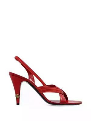 Versace Crossover Strap Sandals - Red