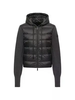 Moncler Quilted-panel Hooded Cardigan