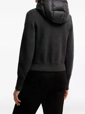 Moncler Quilted-panel Hooded Cardigan