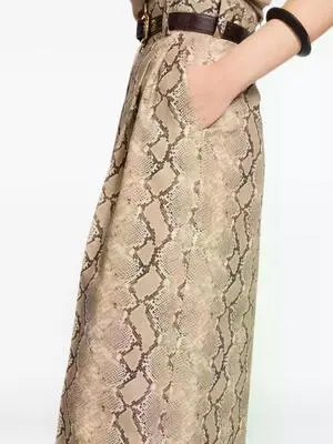 Elie Saab Python-print Virgin-wool Trousers