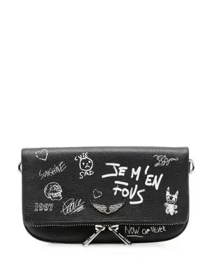 Zadig&Voltaire Mini Rock Graffiti-print Clutch Bag