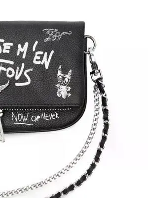 Zadig&Voltaire Mini Rock Graffiti-print Clutch Bag